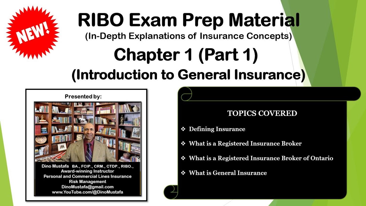 Chapter 1 – Introduction to General Insurance (Part 1) - YouTube
