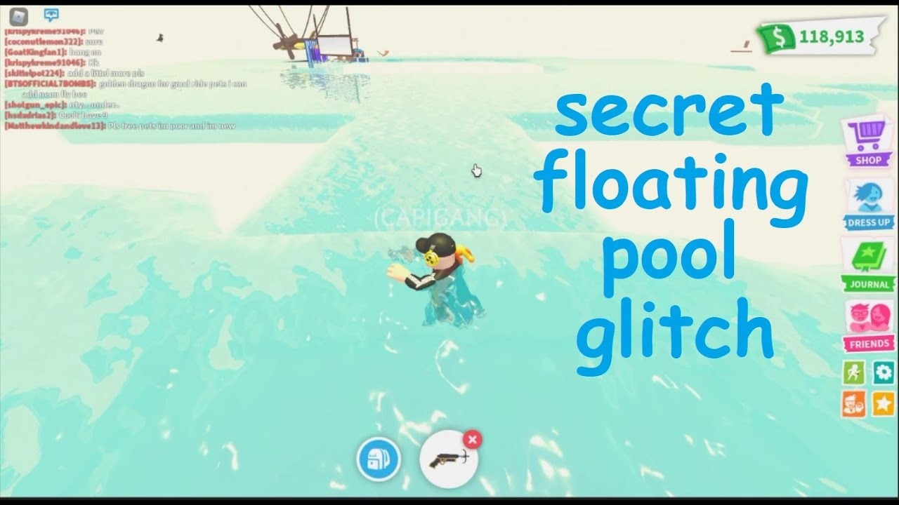Secret Floating Pool Glitch | ADOPT ME | ROBLOX - YouTube