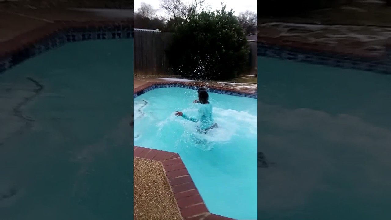 Ice cold pool challenge - YouTube