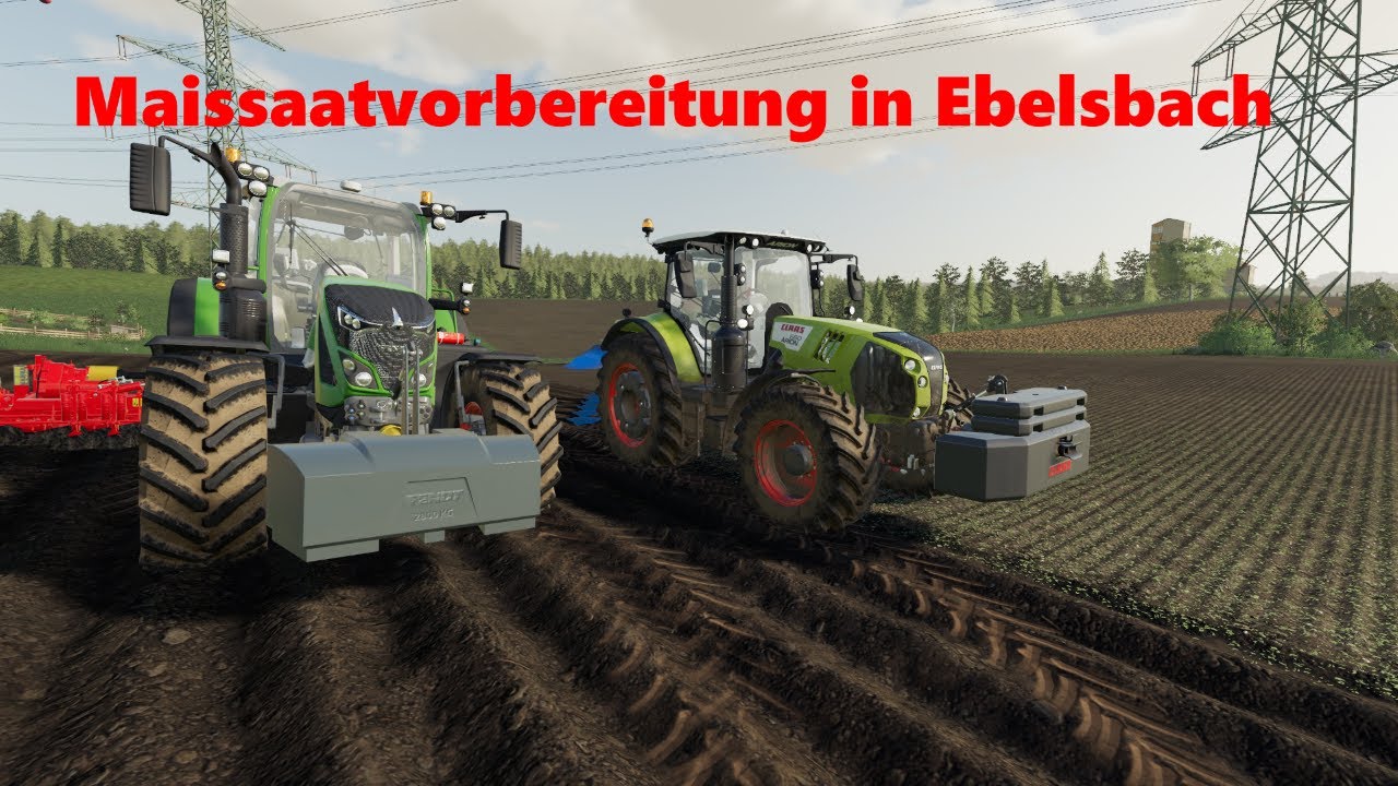 LS19 Maissatvorbereitung in Ebelsbach - YouTube