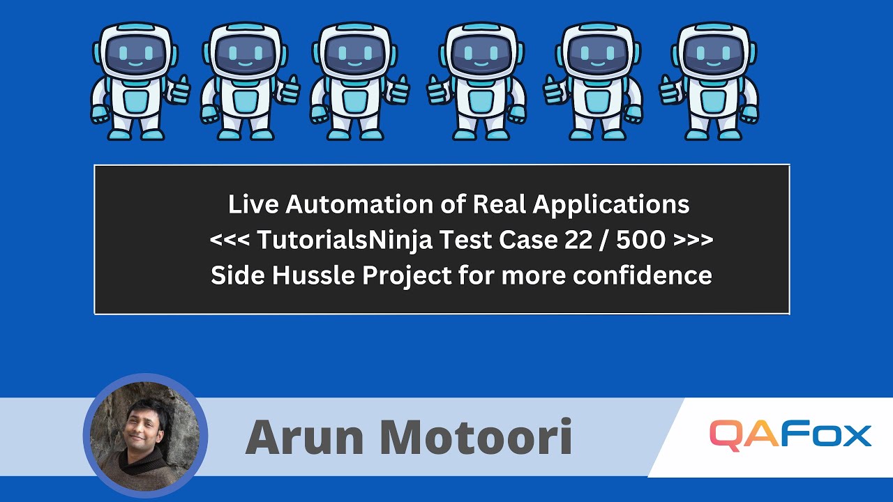Live Automation of Real Projects using Selenium Java - Part 22 (TC RF 022) - YouTube