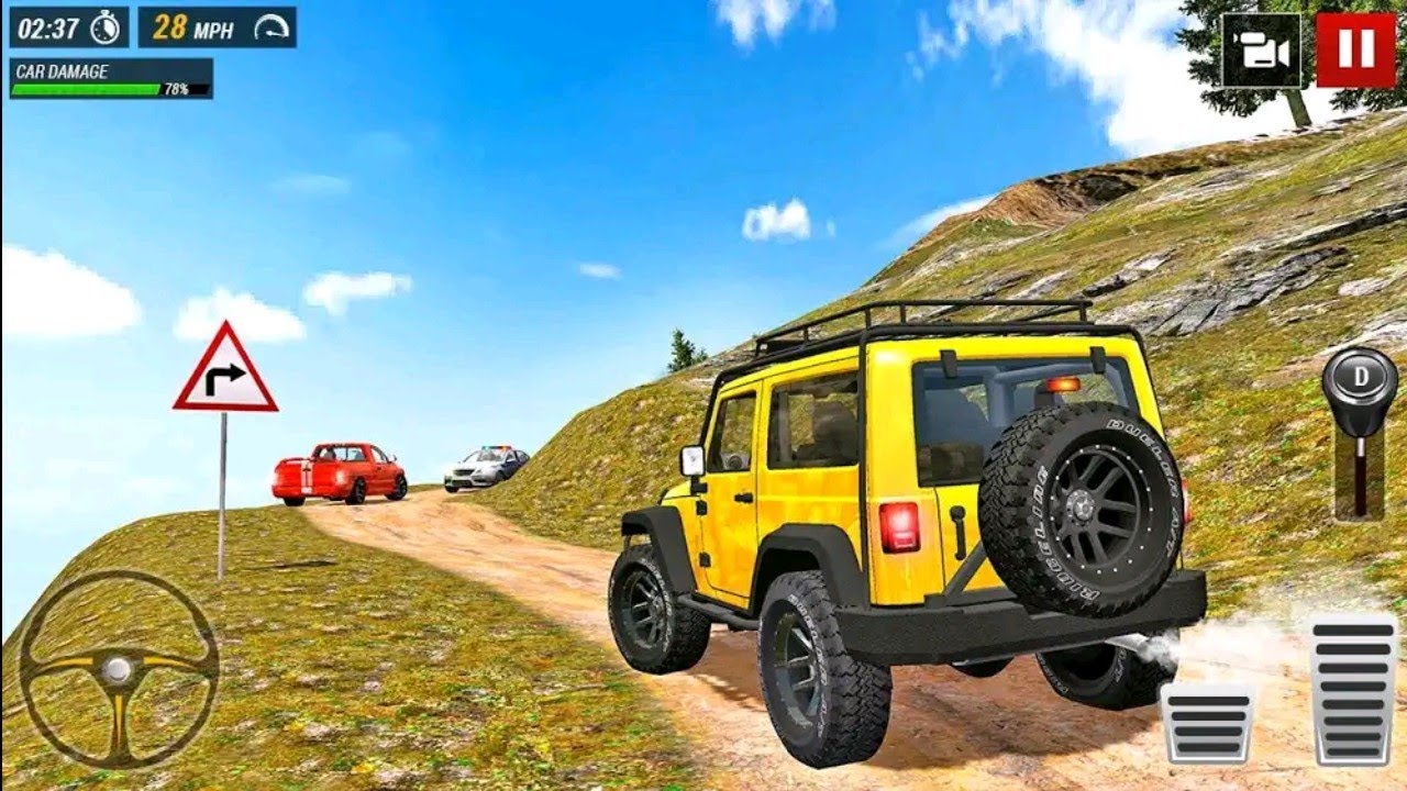 Offroad jeep driving game play - YouTube
