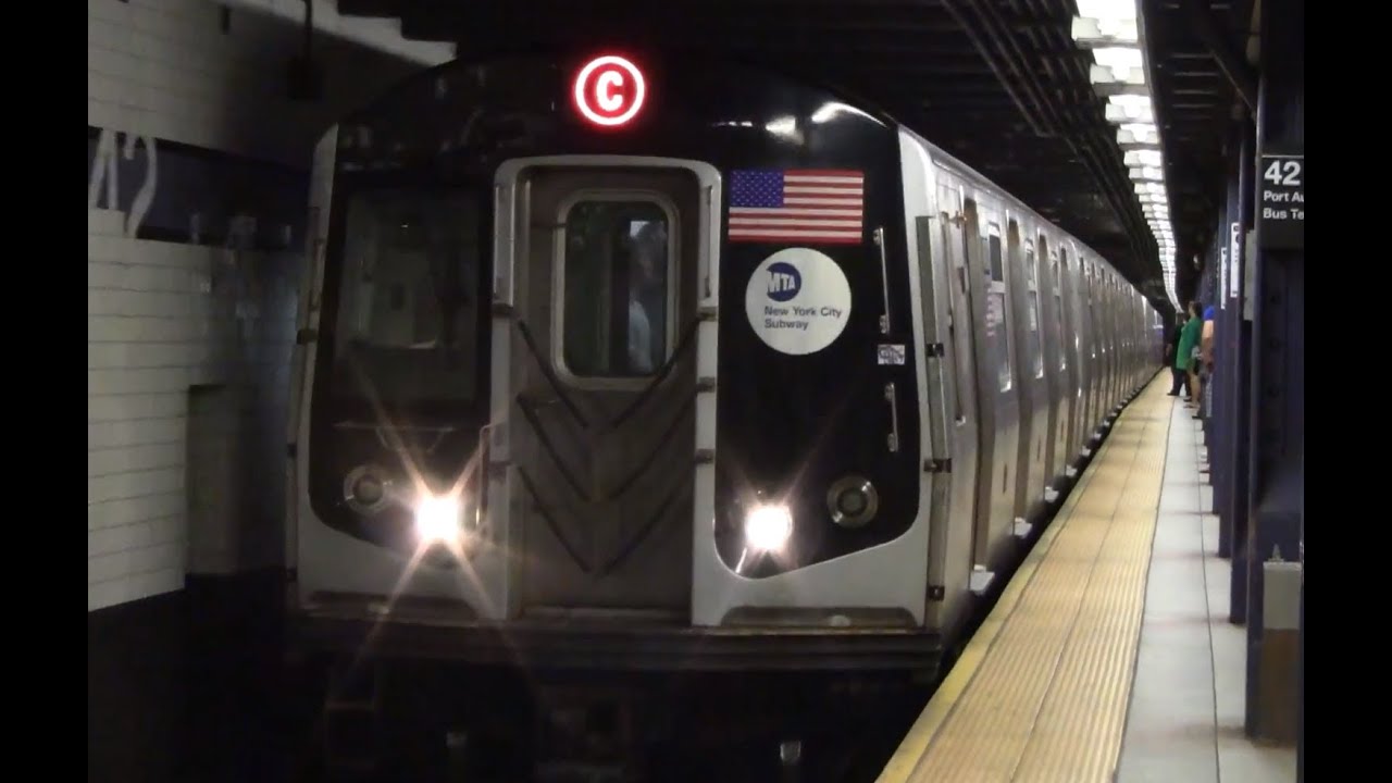 R160A C Train Arriving at 42nd Street - YouTube