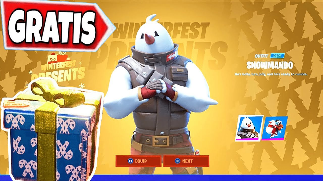 SKIN SNOWMANDO IN REGALO SU FORTNITE! *REGALI WINTERFEST 2020 - YouTube