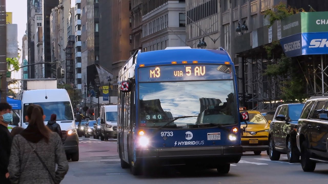 MTA New York City Bus: 2021 Nova Bus LFS Hybrid 9733 on the M3 Bus ...