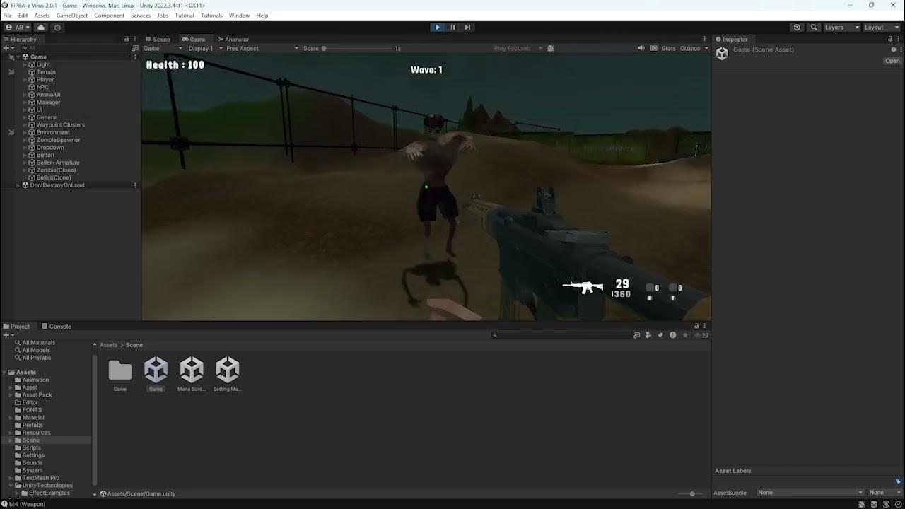 AAS Tim 5 Arduino Uno Unity FPS Game - YouTube