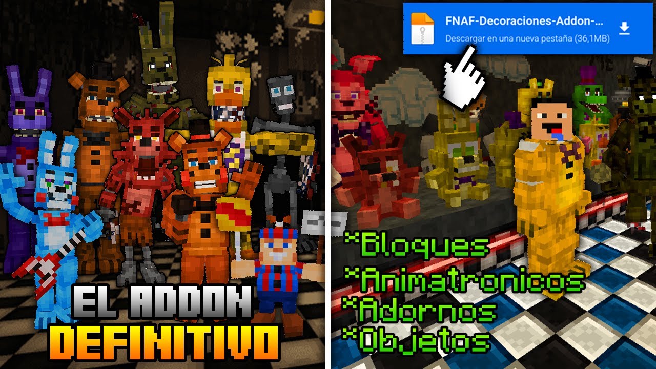 El mejor addon de FNAF para minecraft PE y Bedrock 1.21 - Link directo ...