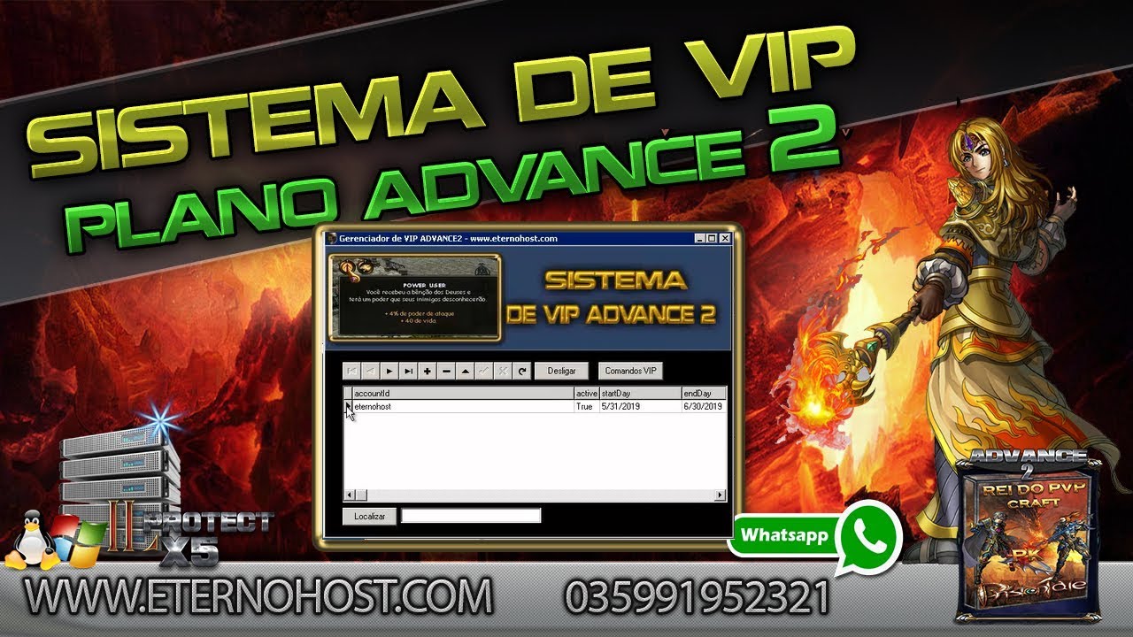SISTEMA DE VIP PLAYER PLANO ADVANCE 2 - YouTube