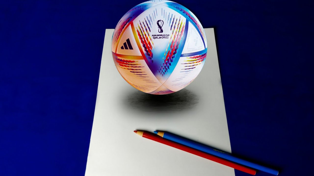 Fifa world cup 2022 football 3d drawing | DrawingApon - YouTube