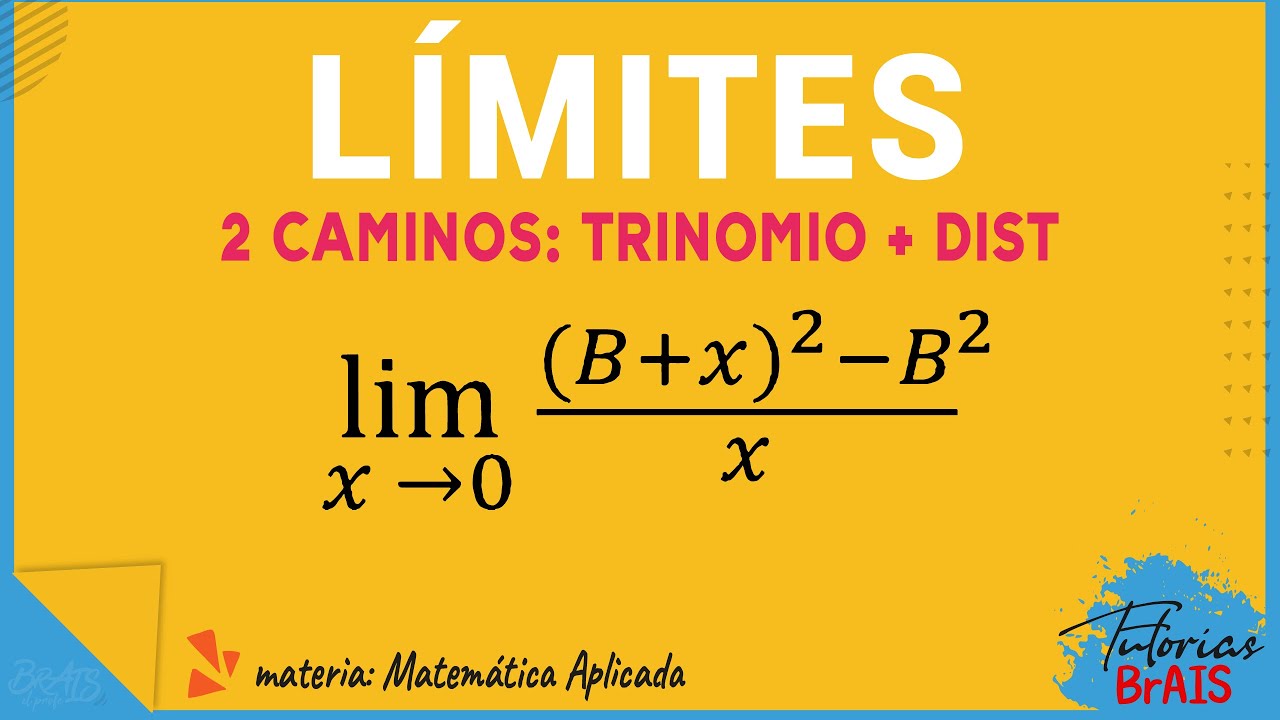 LÍMITE X tiende a Cero - DOS CAMINOS - Ejercicio 2 | elProfeBrAIS - YouTube