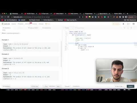Leetcode - Python - 1822. Sign of the Product of an Array - YouTube