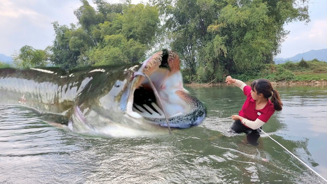 FULL VIDEO 60 days: giant fishing skills with a line, harvesting more ...