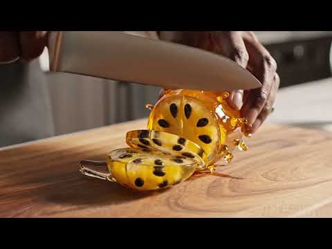 ✨ Slicing Glass Lulo Like Butter – ASMR Magic 🍊