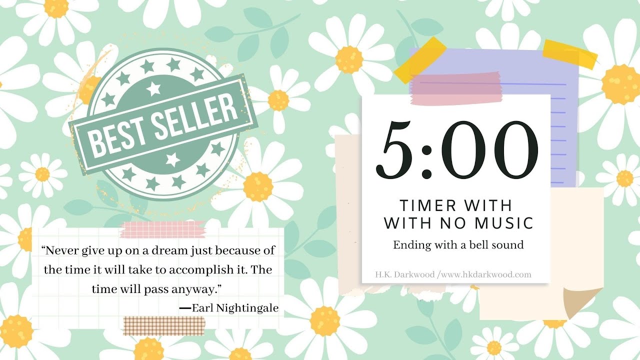 CUTE AESTHETIC 5 min TIMER, Timer for Writing, Studying, Focus and ...