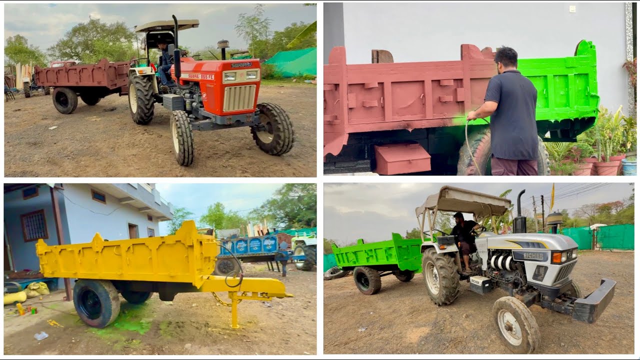 Finally हमने नया कलर कर दिया Trolly New Color Done | John Deere Green ...