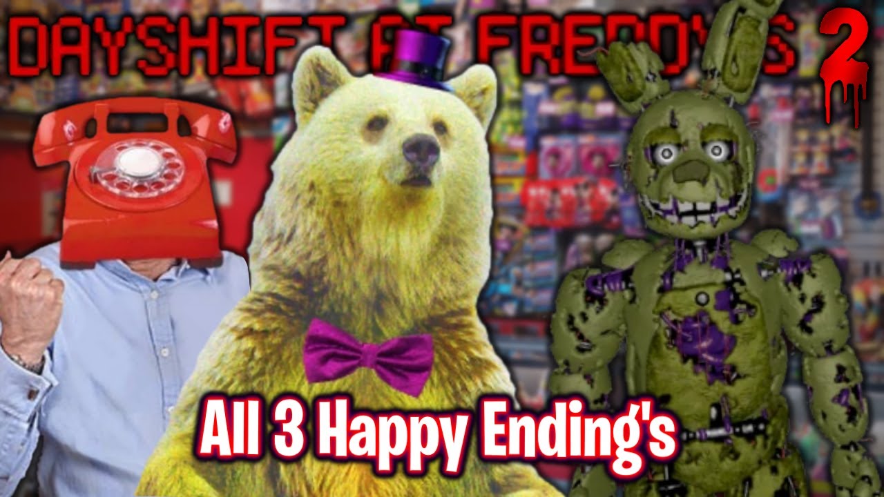 Happiest Day!!!! - Part 5 - All 3 Happy Ending's - Dayshift at Freddy's ...
