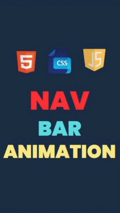 Navigation Bar Animation | Programming | HTML | CSS | JavaScript - YouTube