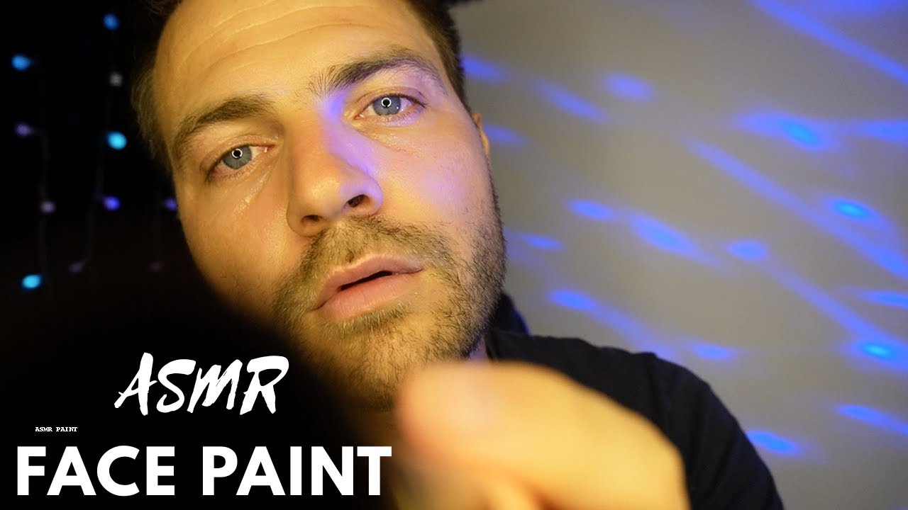 ASMR Fast face painting with soft whispering and gentle sounds - YouTube