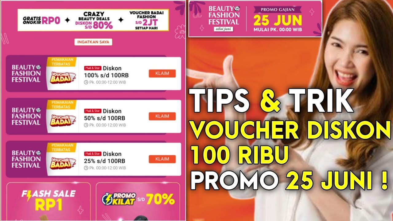 KODE VOUCHER SHOPEE 2023 DISKON 100 RIBU EDISI PROMO PUNCAK 25 JUNI ...