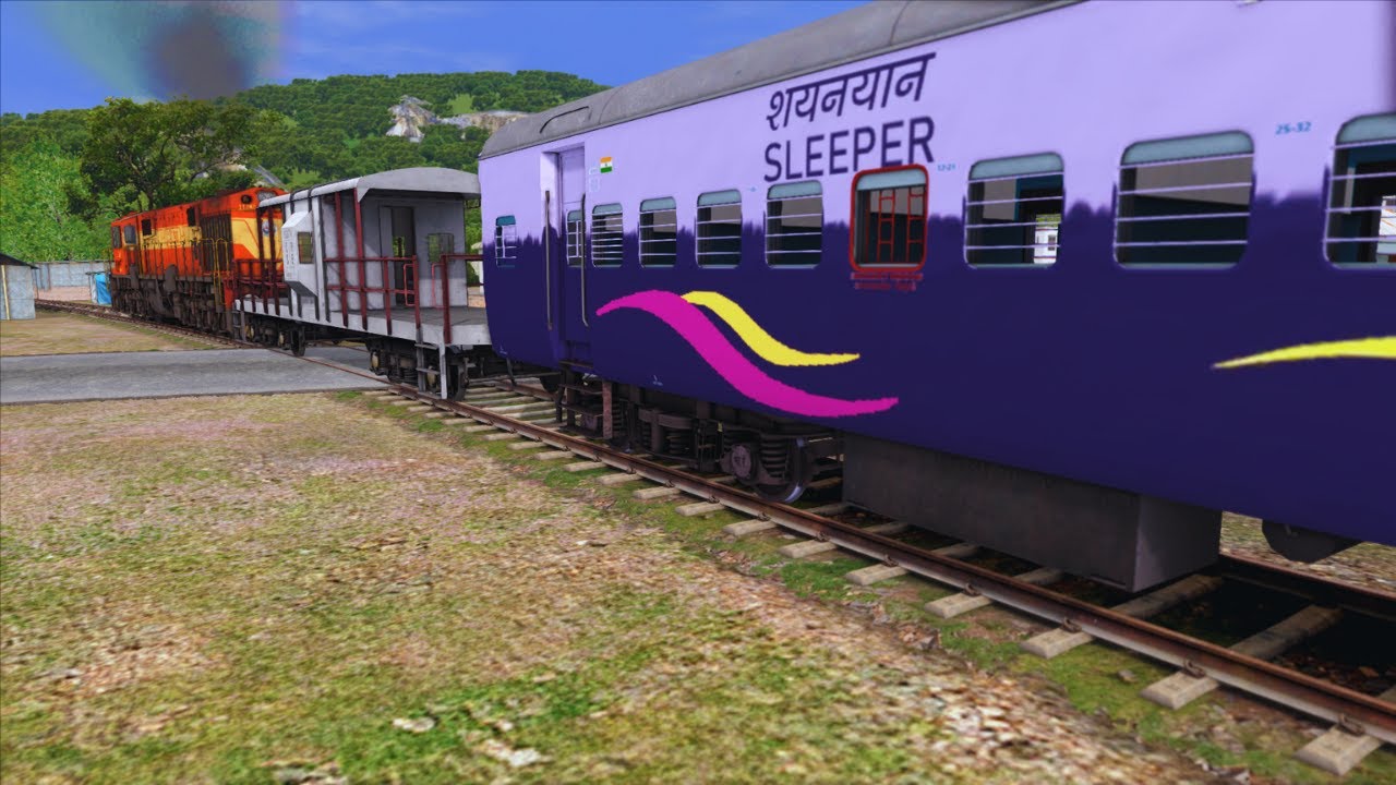 WDM3D Shunting Coupling ICF Mahamana Exp | BUMPY RAILROAD | Train ...