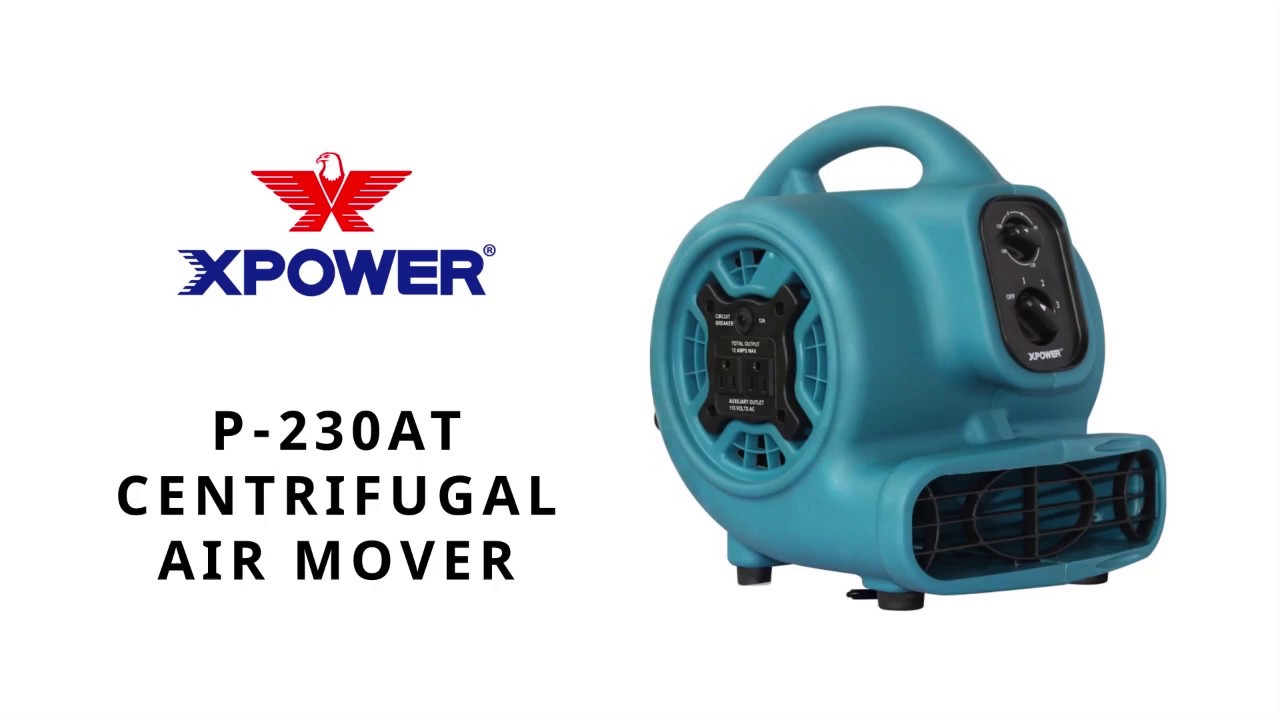XPower Mini Air Mover 1/5 HP 800 CFM Model# P-230AT - YouTube