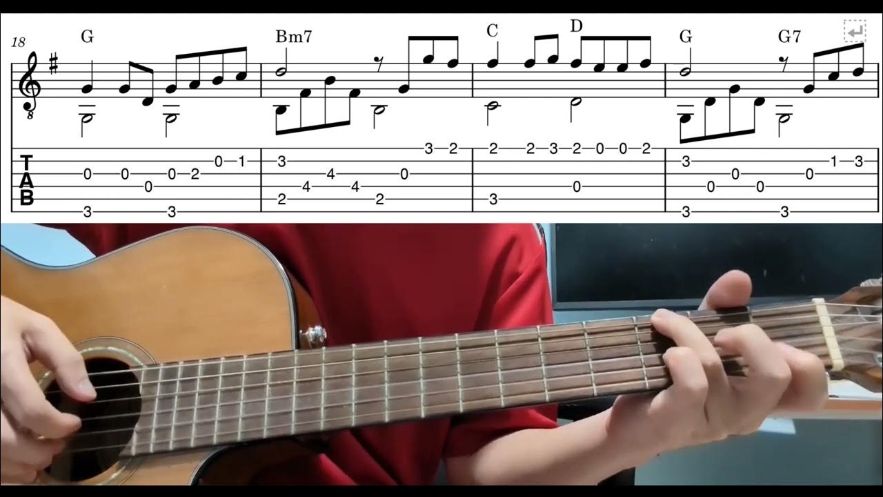 蜗牛 (周杰倫) - 指彈吉他谱 Snail (Jay Chou) - Easy Fingerstyle Guitar Playthrough Lesson With Tabs - YouTube