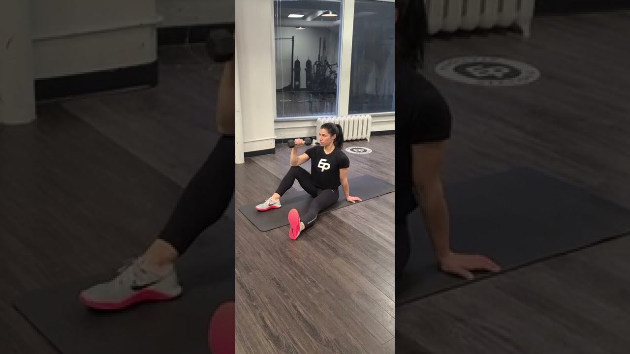 Seated Dumbbell Shoulder External Rotation Knee Supported - YouTube