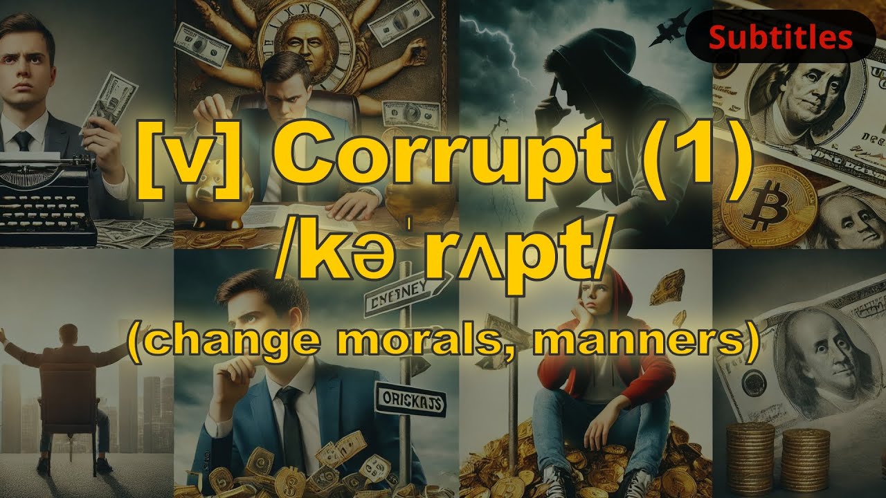 [v] Corrupt meaning (change morals, manners) with 5 examples - YouTube