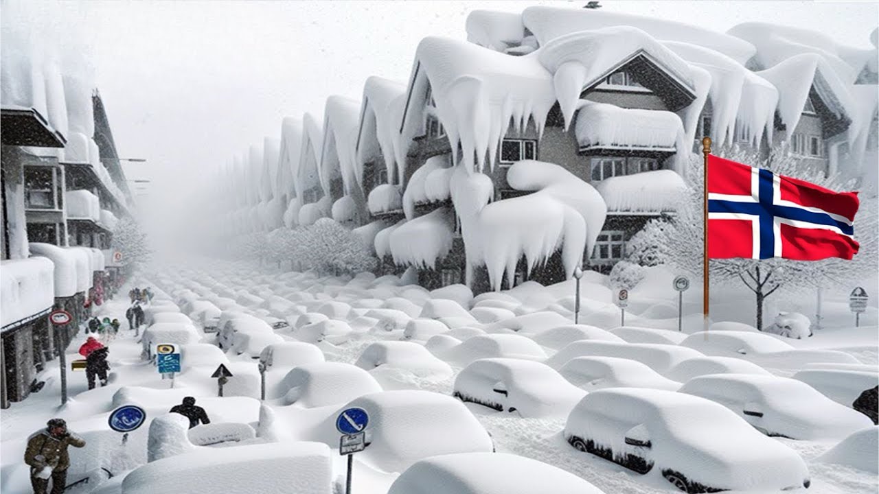 Europe is freezing! Norway 🇳🇴 are freezing! Blizzard buries millions of ...