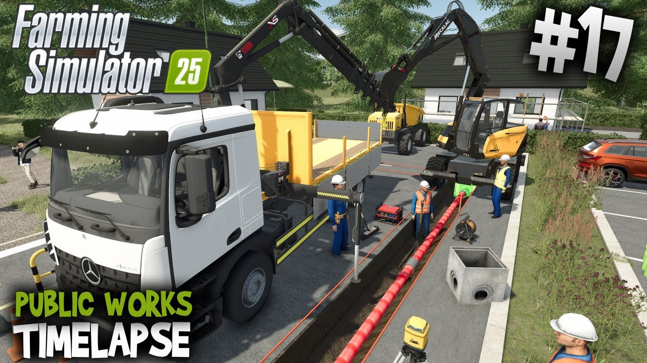 ⚡ Big City Contract: Concrete & Cables! 🚧 Mecalac 15MWR & TA9 👷 FS25 ...