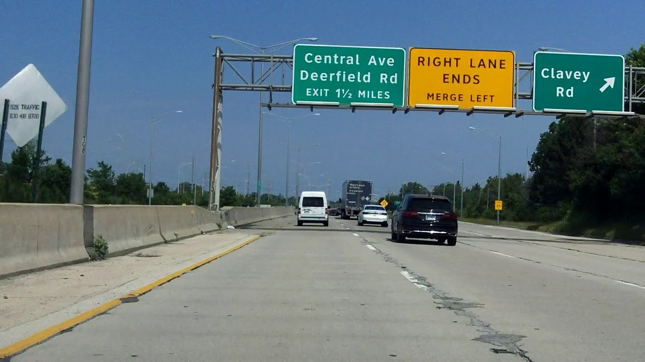 Edens Expressway Extension (US 41) northbound - YouTube