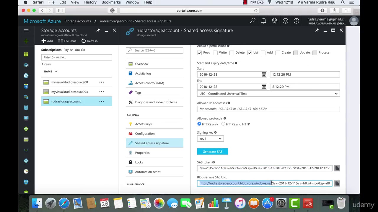 Lab: Display list of containers & blobs using Account level SAS key ...