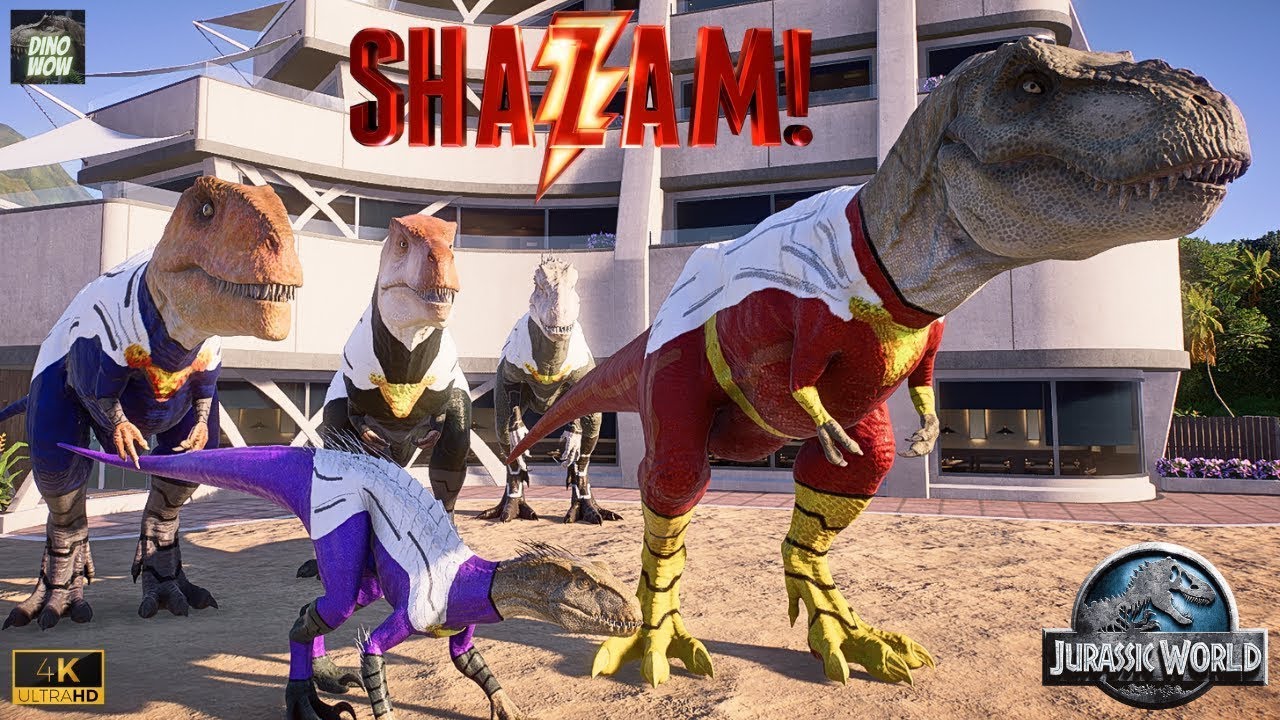 Dino Heroes Battle: Shazam Brothers Rampage in Jurassic World Park ...