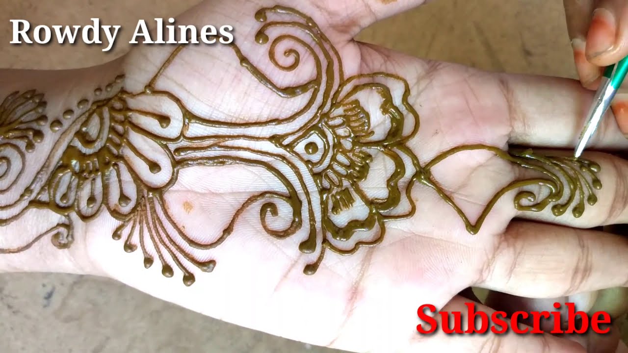 Simple Mehandi Design | Easy Cone Design | 2019 - YouTube