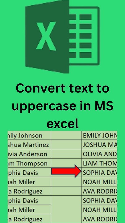 Convert text to uppercase in Ms excel #exceltips #excel #text #uppercase - YouTube