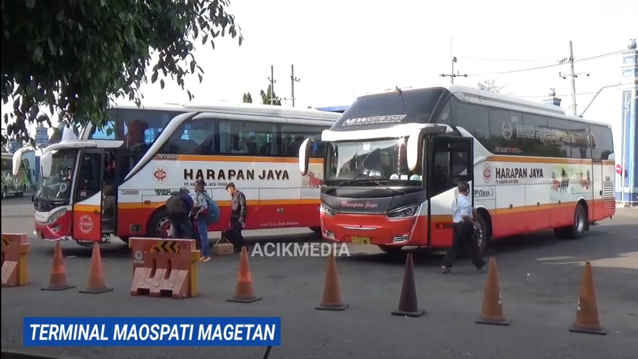 Bus Harapan Jaya Mulai Ramaikan Terminal Maospati Magetan - YouTube