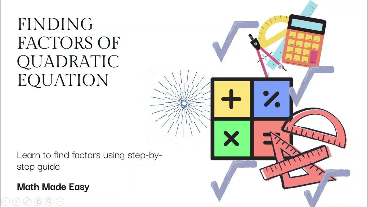 Polynomials - Factorization of Quadratic Equation in One Variable - YouTube