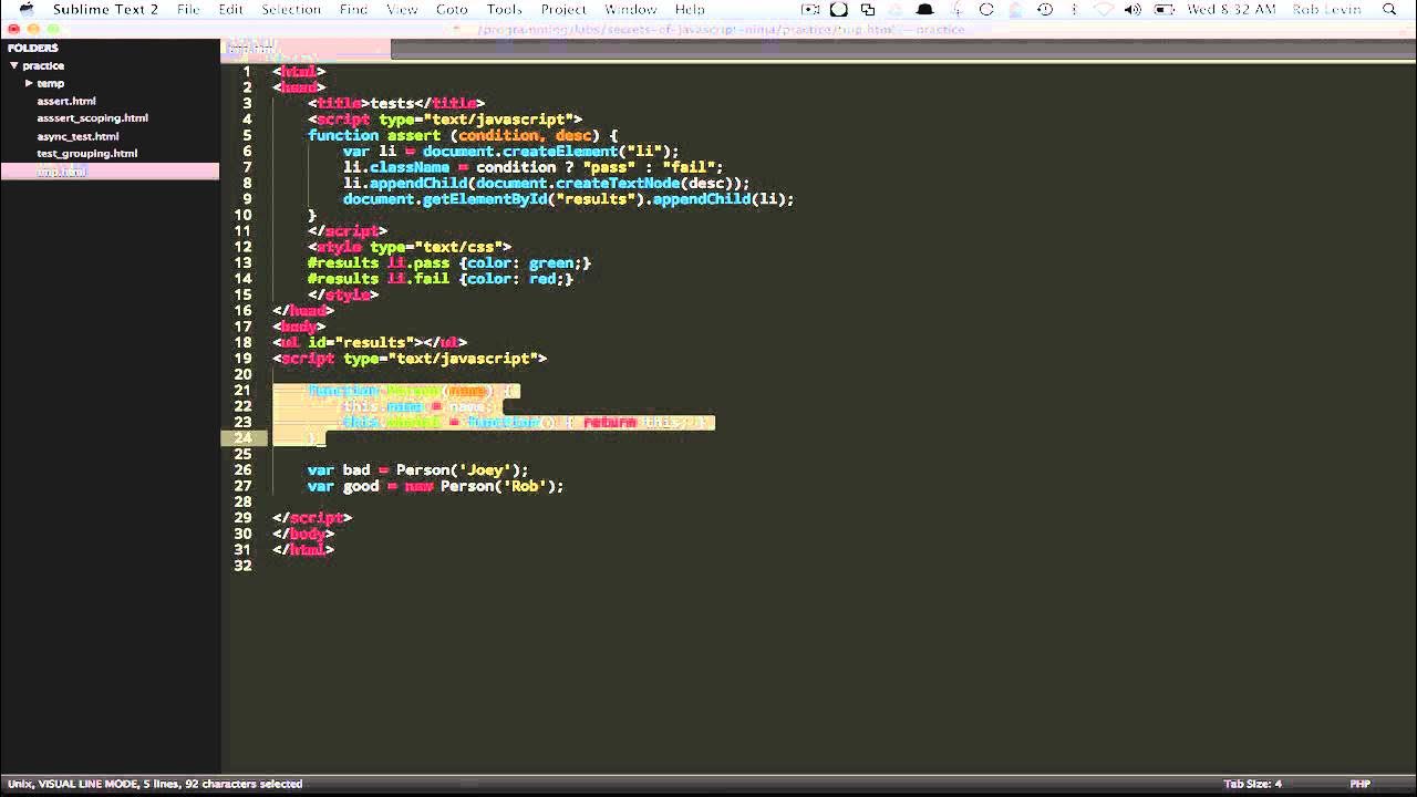 Secrets of the JavaScript Ninja - Function Constructors - YouTube