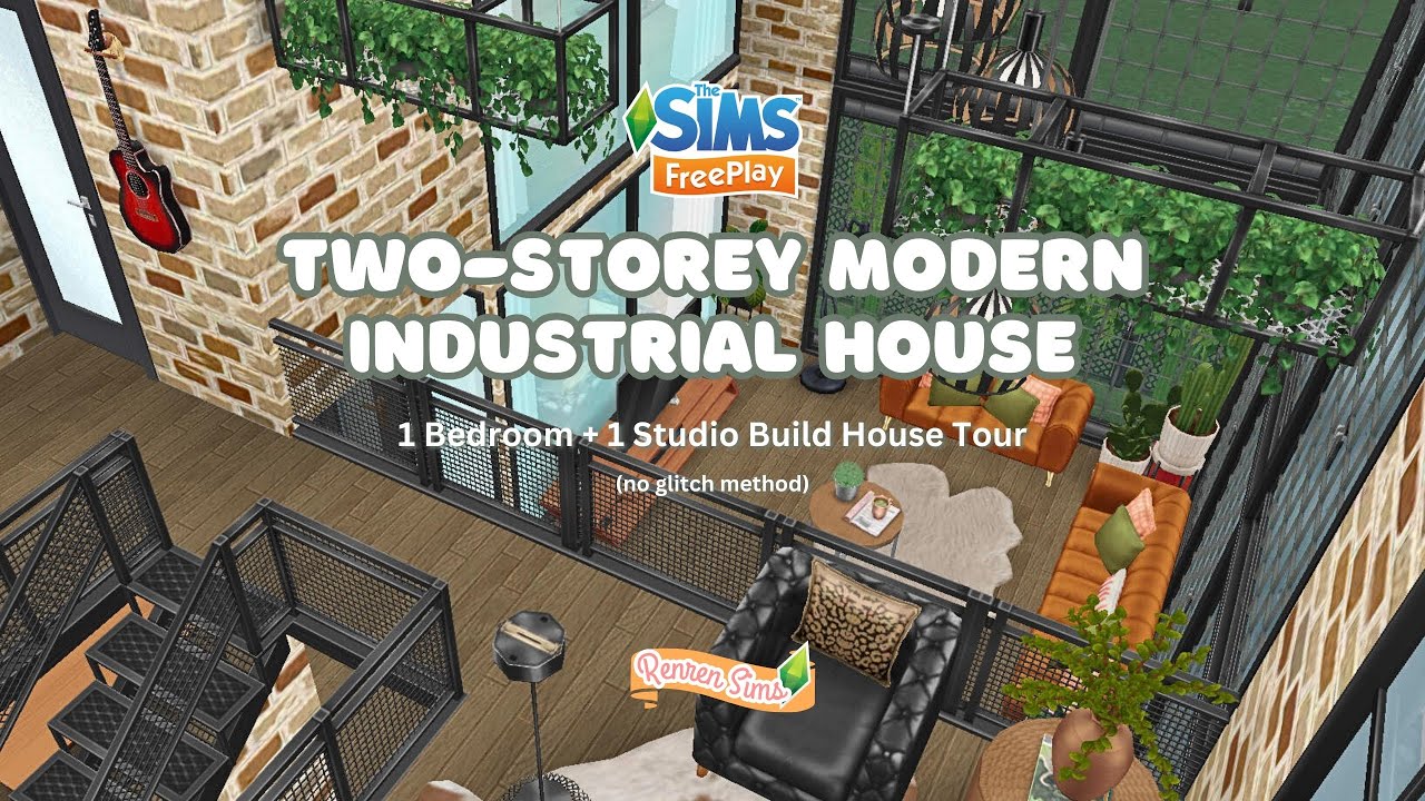 TWO-STOREY MODERN INDUSTRIAL HOUSE BUILD | The Sims Freeplay | House ...