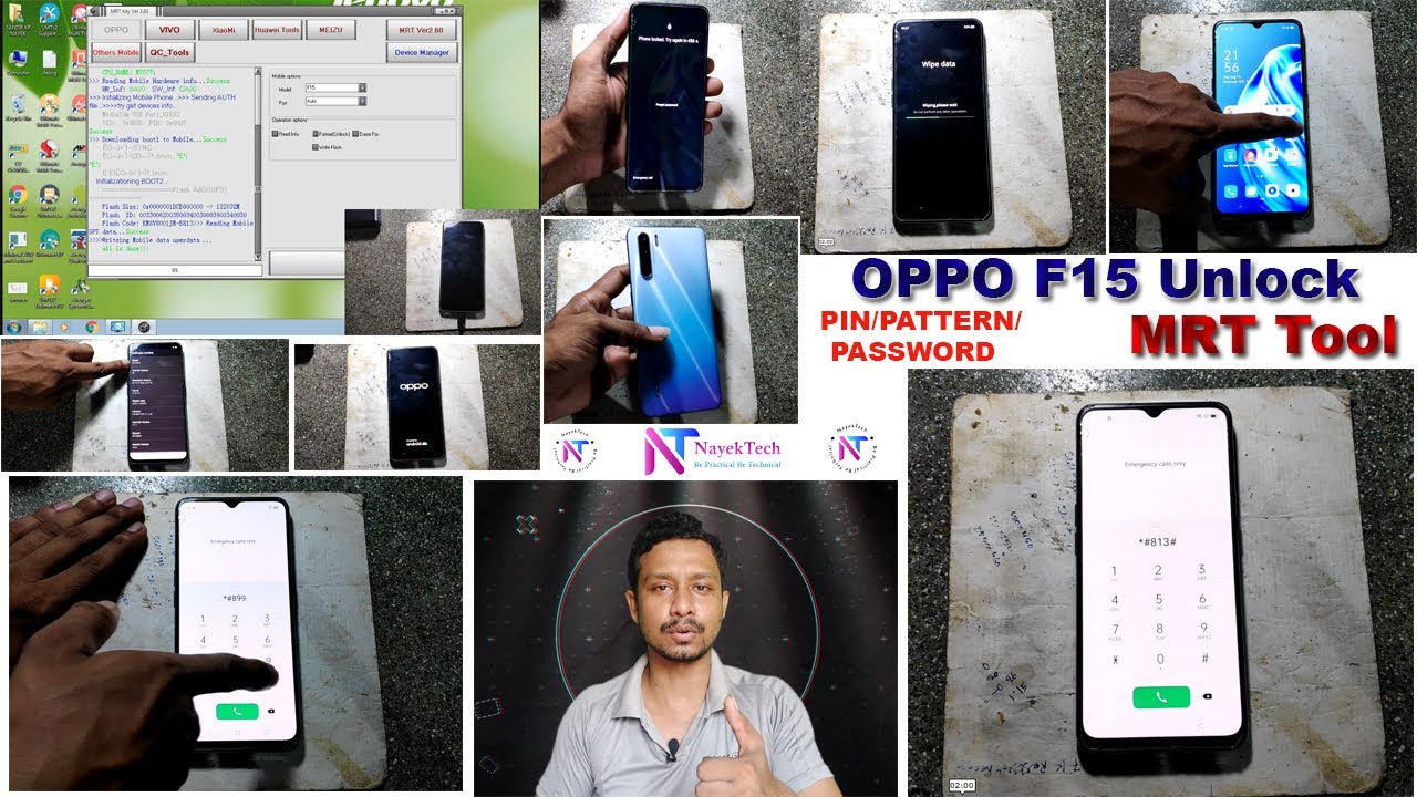 OPPO F15 (CPH2001) PIN/PATTERN/PASSWORD Unlock with MRT Tool - YouTube