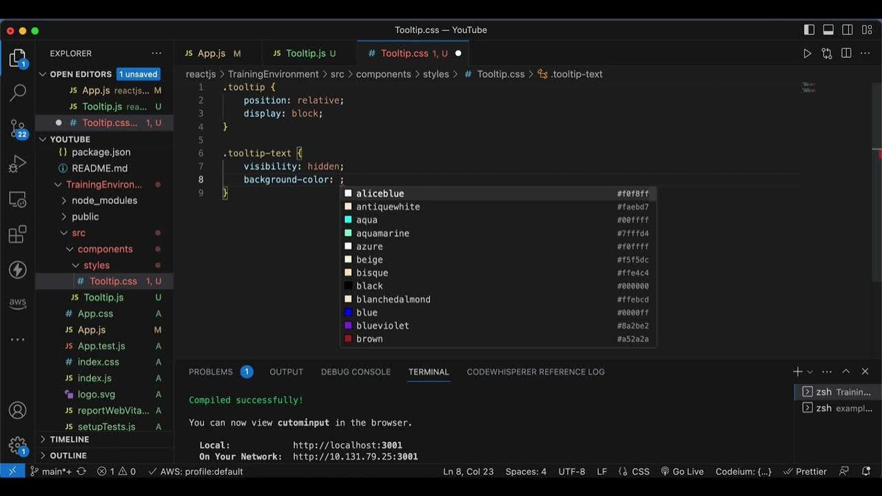 React JS: How to create a Tooltip component - YouTube
