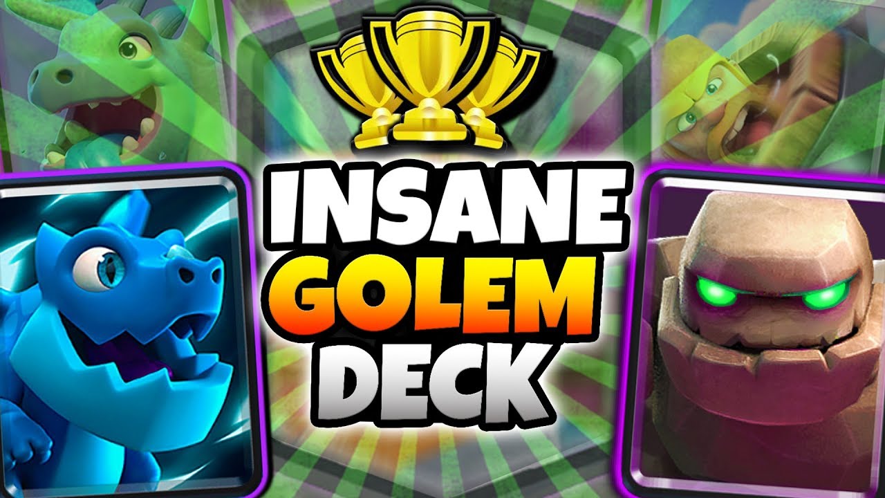 INSANE! BEST GOLEM DECK IN THE WORLD! | Clash Royale | GOLEM DECK w ...