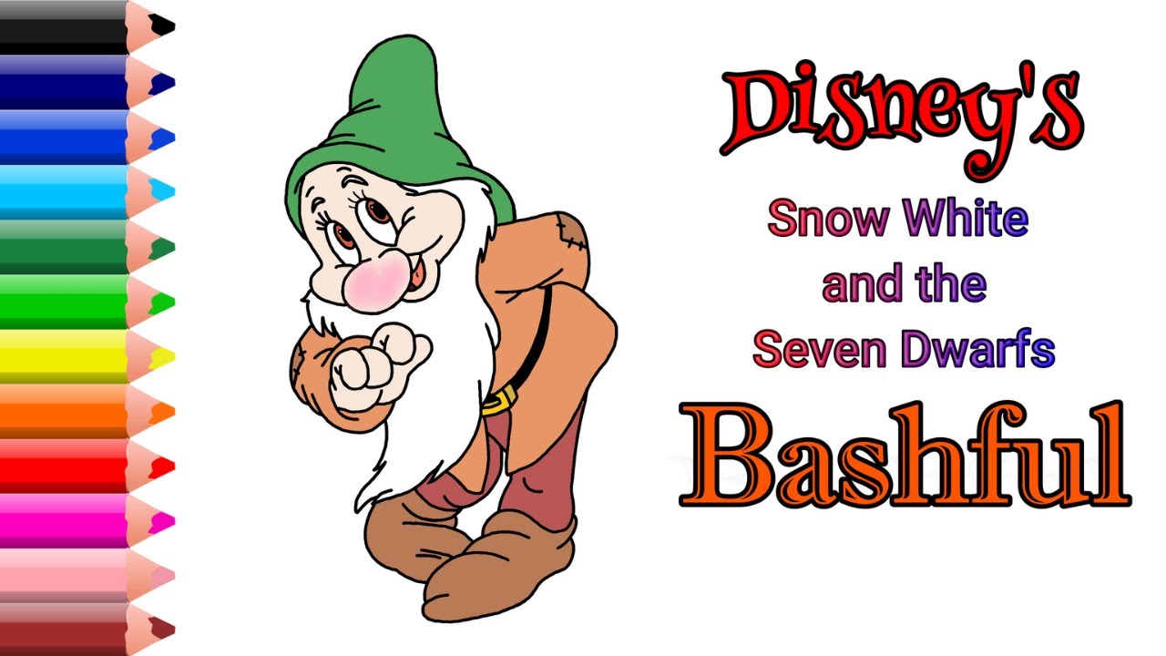 Drawing Disney Characters / "Bashful " from Snow White - YouTube Music