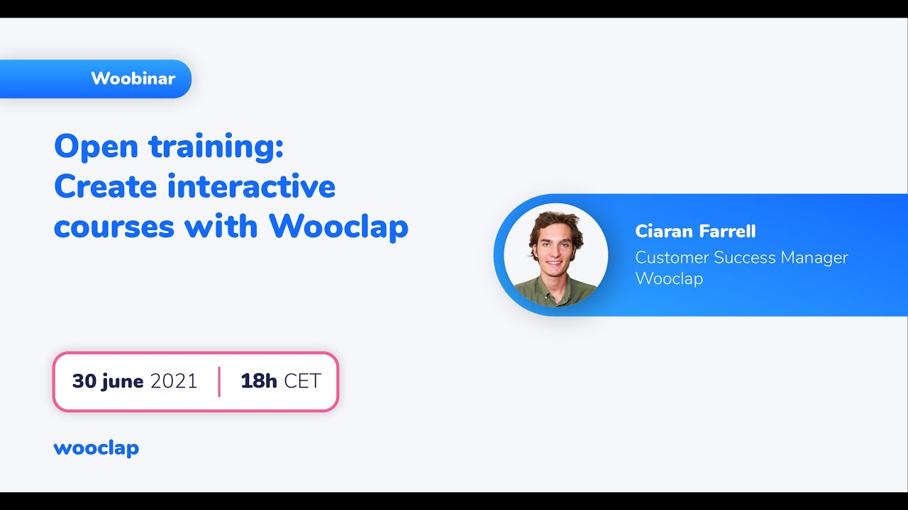 Open training - Create interactive courses with Wooclap - YouTube