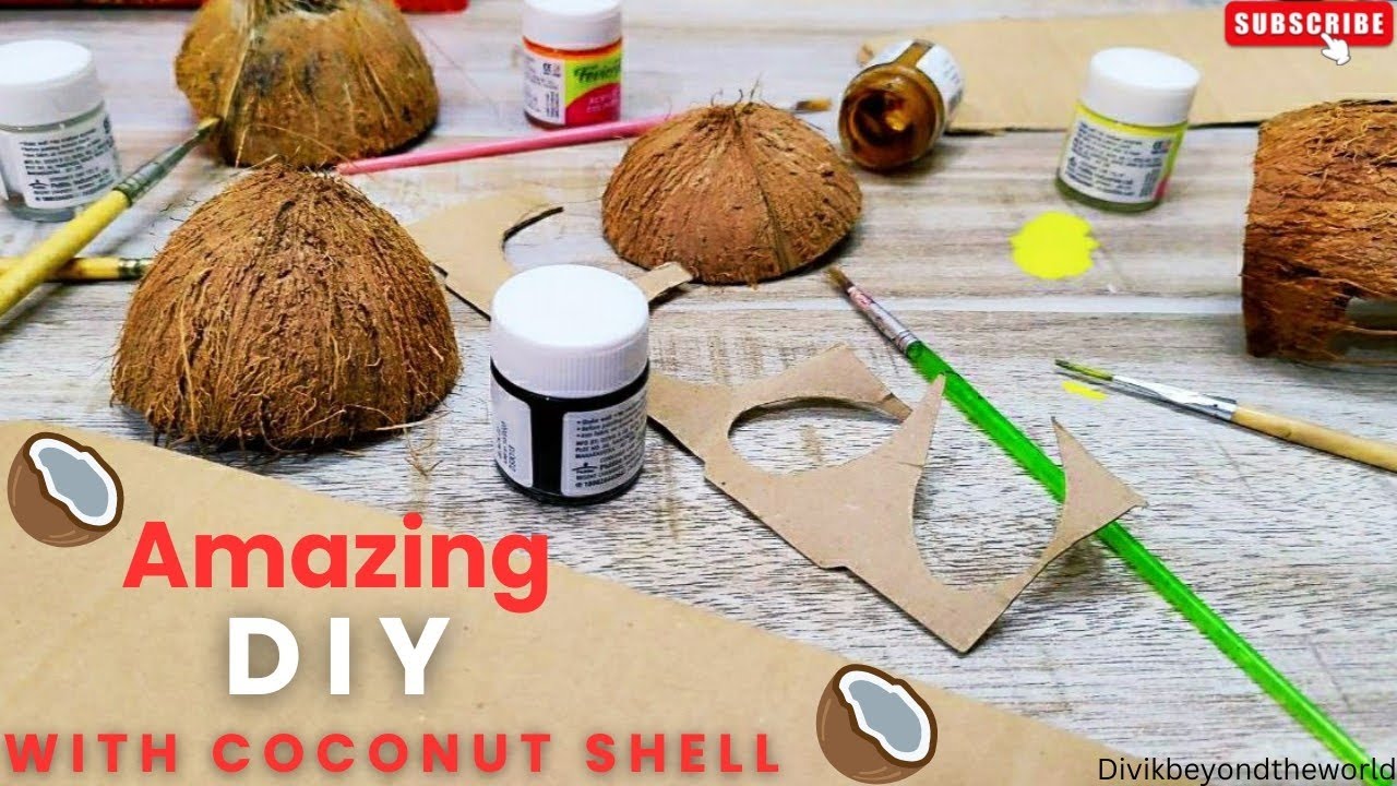 DIY With Coconut Shells 🥥 | Home Decor With Coconut Shells DIY | - YouTube