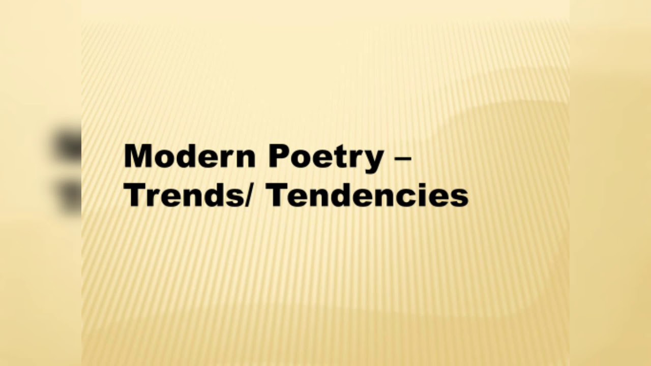 Modern poetry | Trends and Tendencies | Manjari Shukla - YouTube