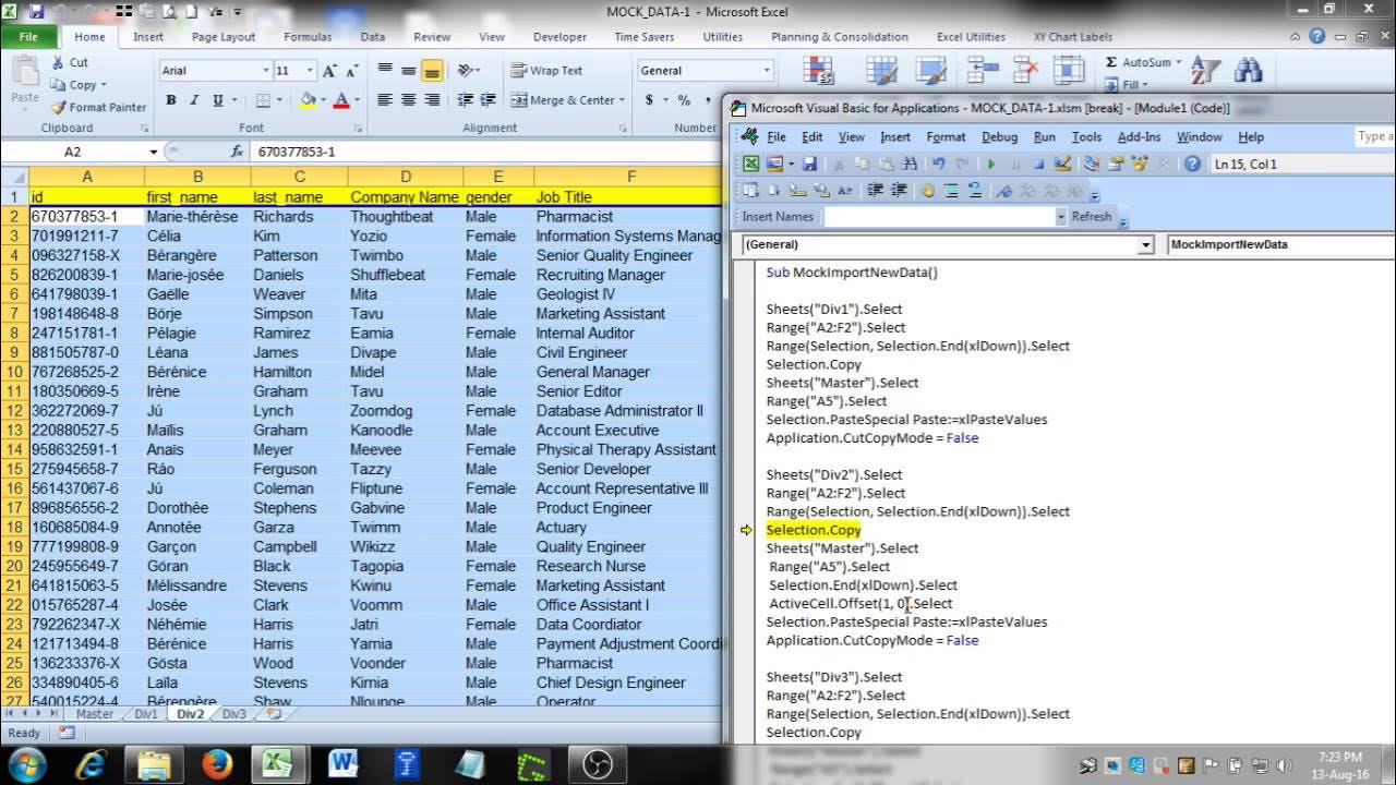 Consolidate data with one click - Excel VBA - Easy Code [Template ...