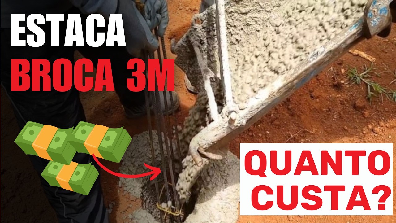 Qual o CUSTO para fazer uma ESTACA BROCA de 3 METROS I Material + Mão ...
