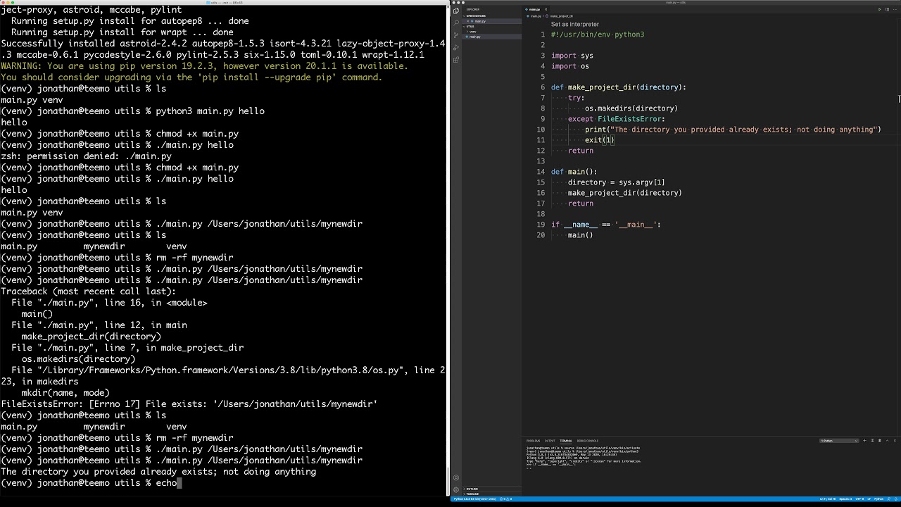 Automating Setting Up A New Python Project Youtube