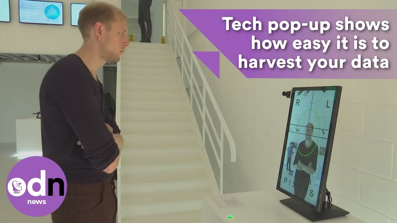 Tech pop-up shows how easy it is to harvest your data - YouTube